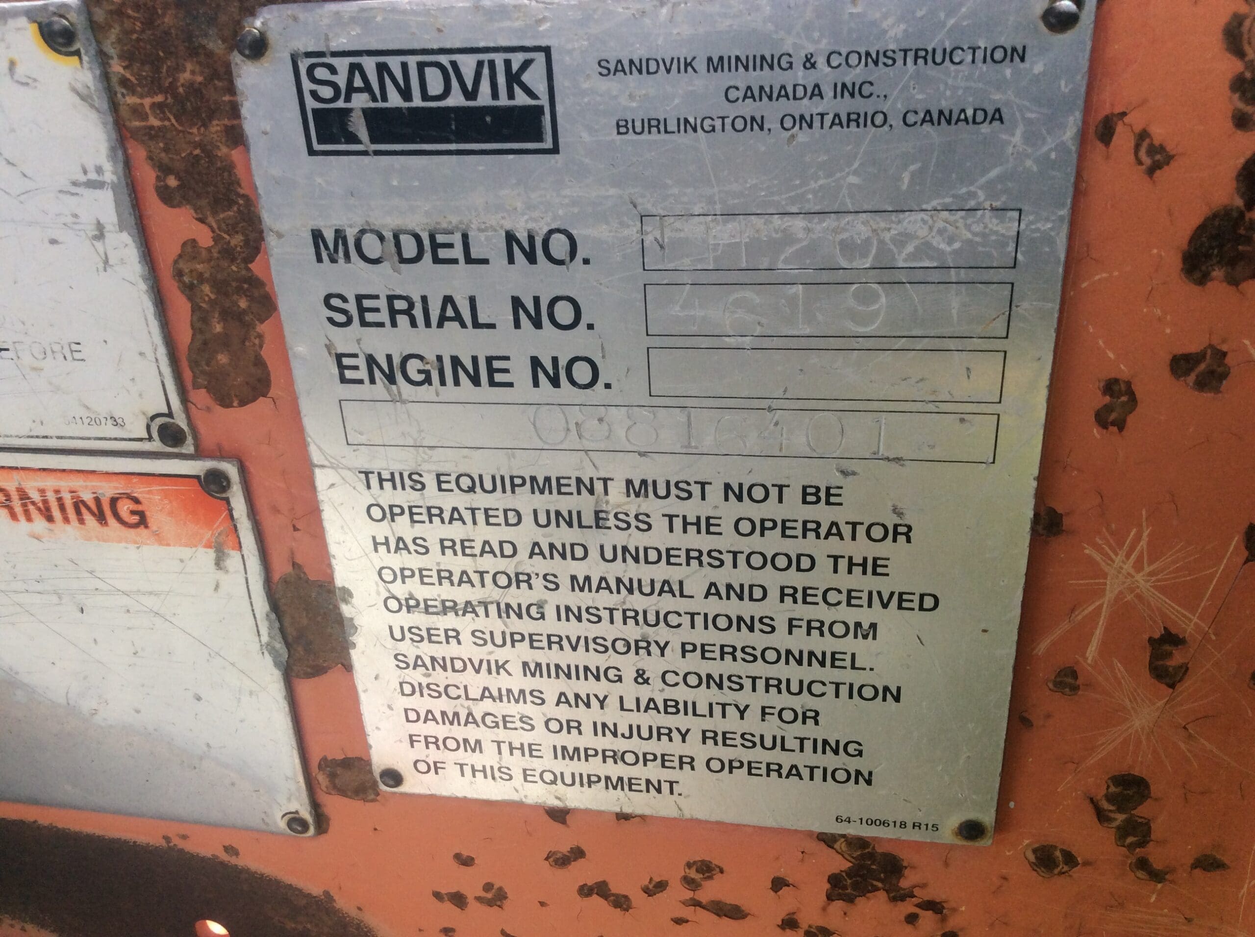 Sandvik LH 202 - MES Equipment