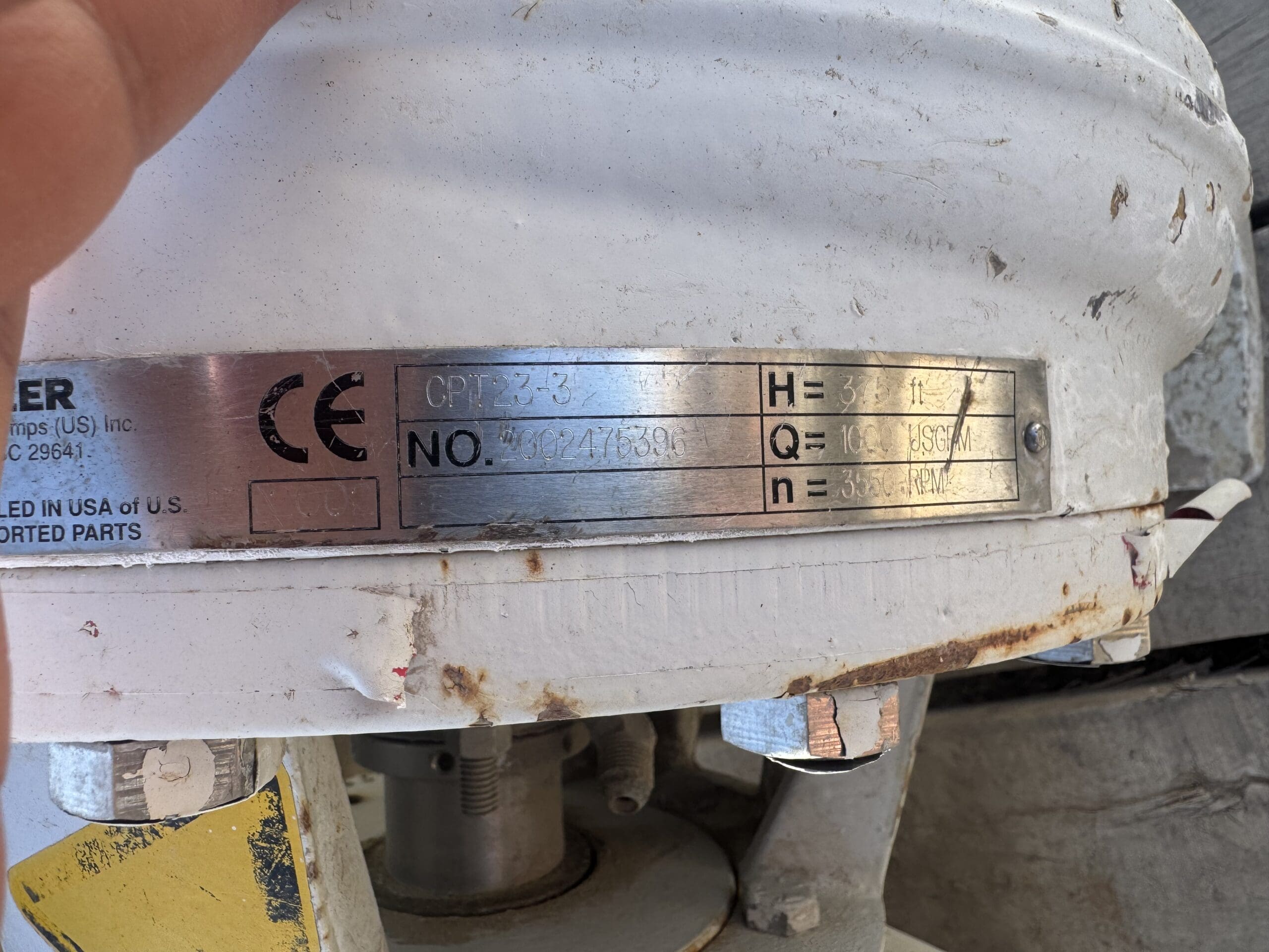 Sulzer Pump - Model CPT23-3 - MES Equipment