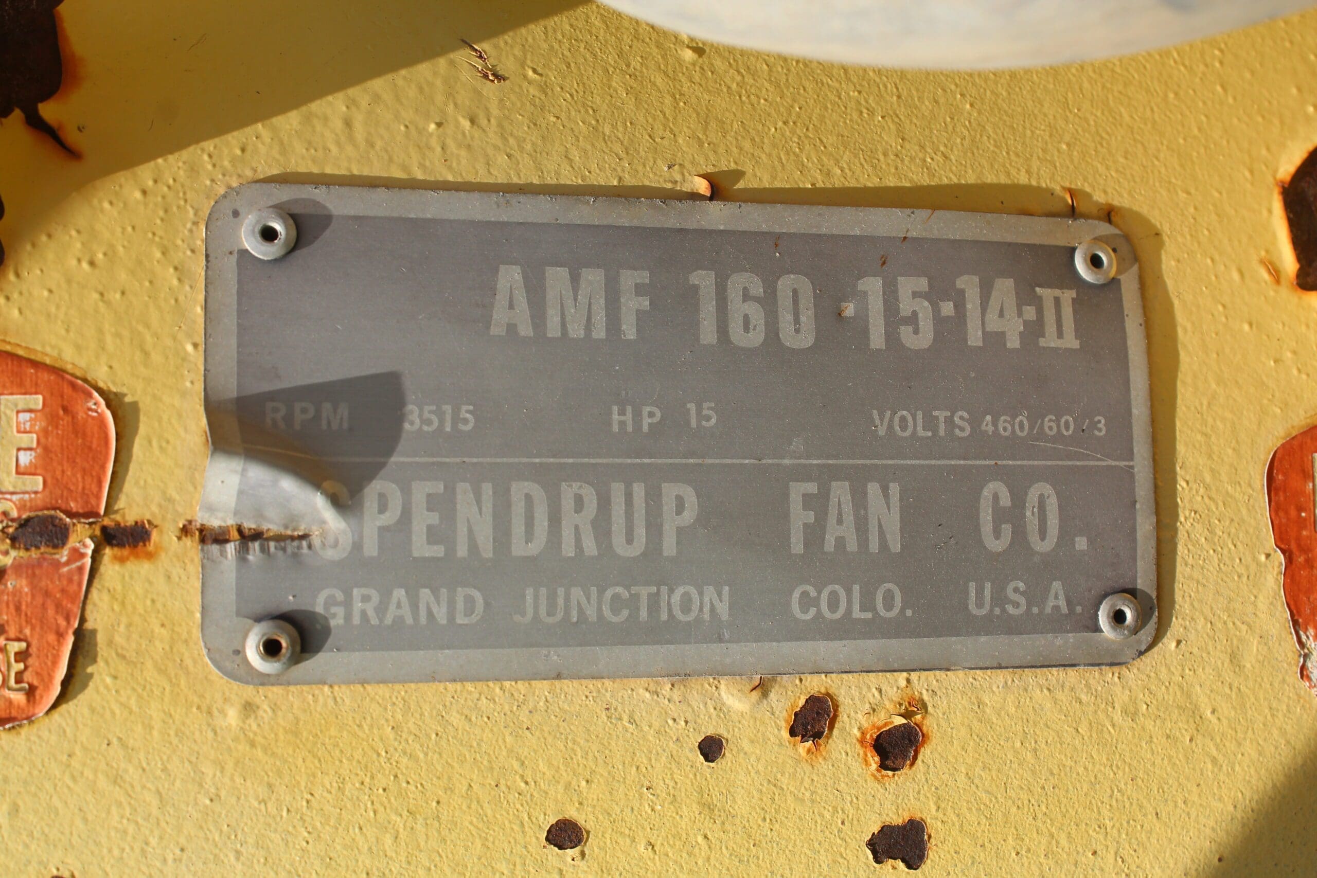 Spendrup Fan - Model AMF 160 15-14 - MES Equipment
