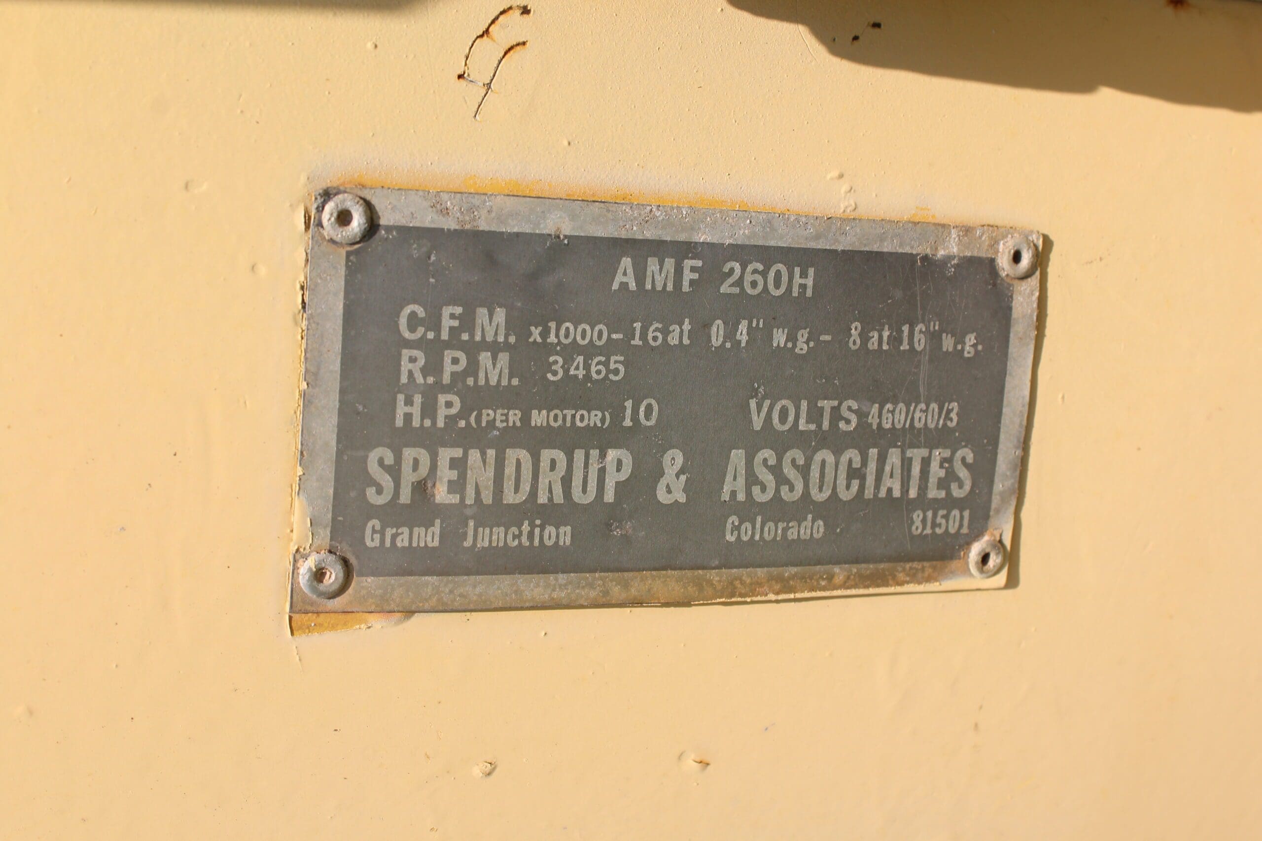 Spendrup Fan - Model AMF 260 H - MES Equipment