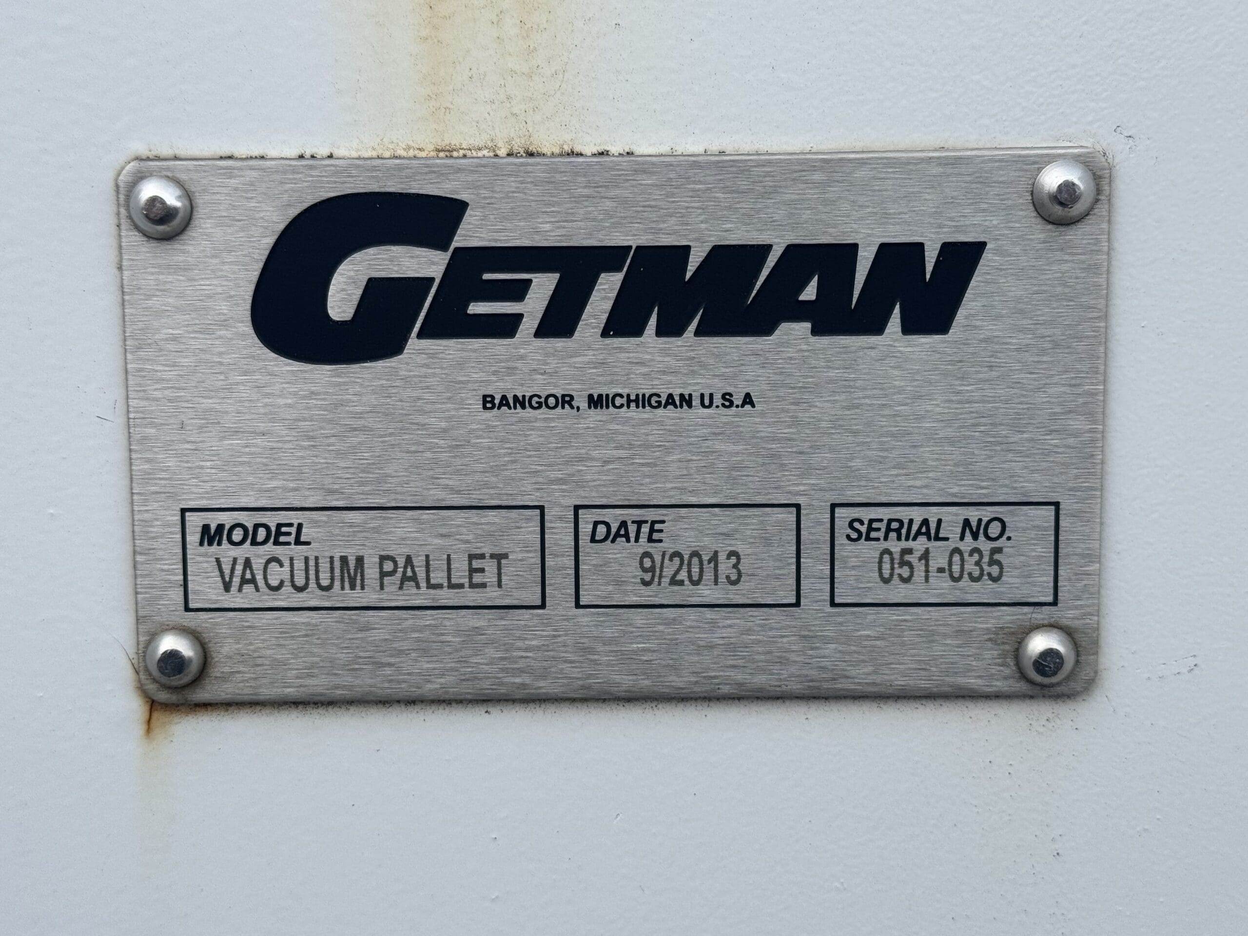 Getman VAC Pallet - MES Equipment