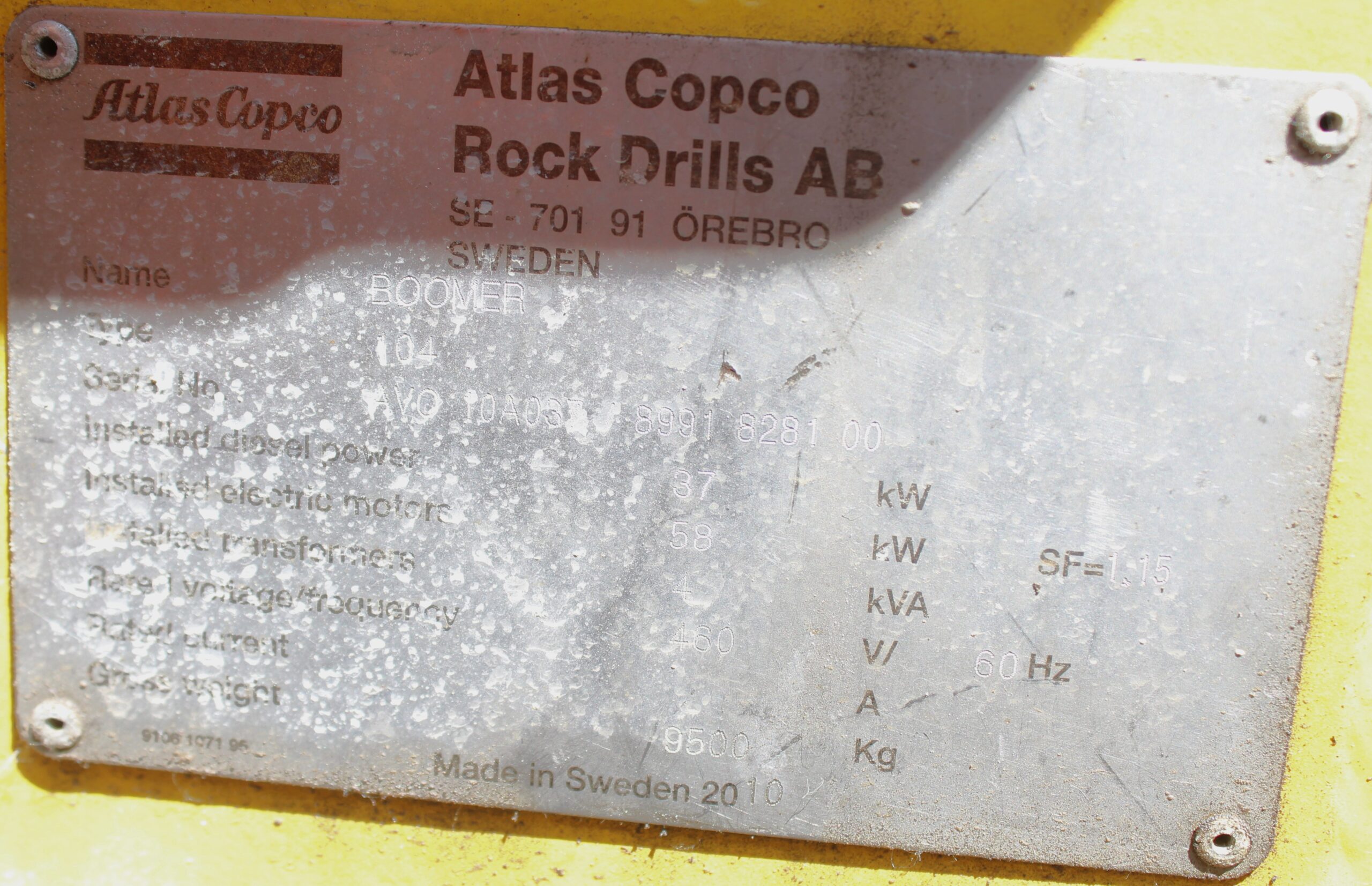 Atlas Copco 104 - Mining Equipment & Supply LLC